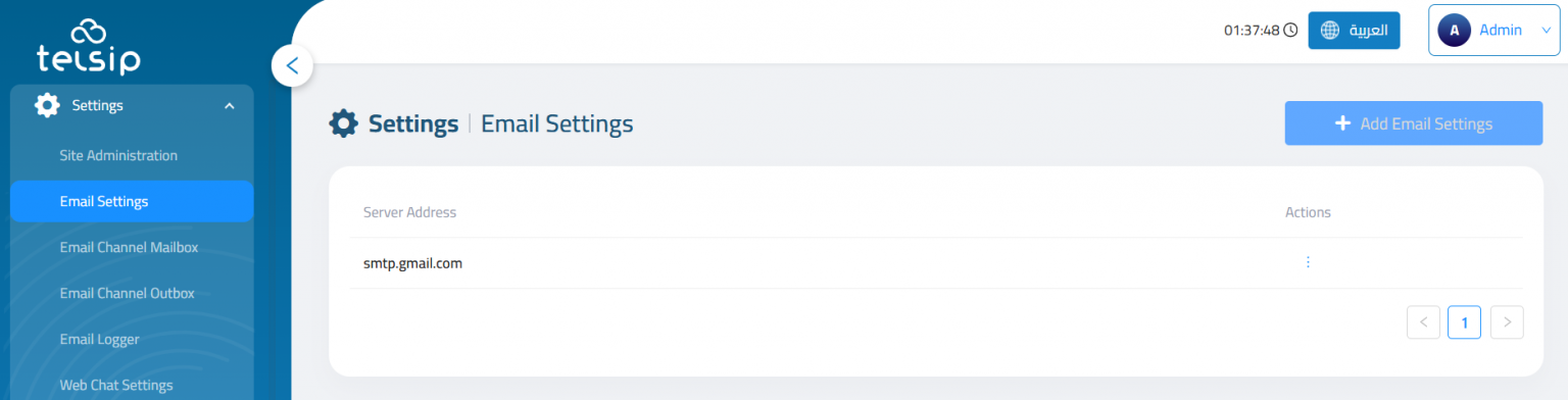 Email Settings – XonTel Documentation Center